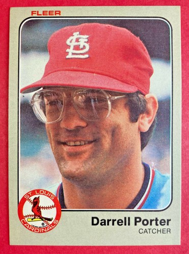 1983 Fleer Darrell Porter #18 Baseball Card St. Louis Cardinals (WS MVP ...