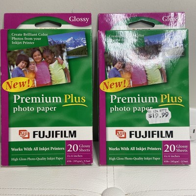 Fujifilm 40 Sheets Sealed Glossy Premium Fuji Photo Paper Plus 4x6 | eBay