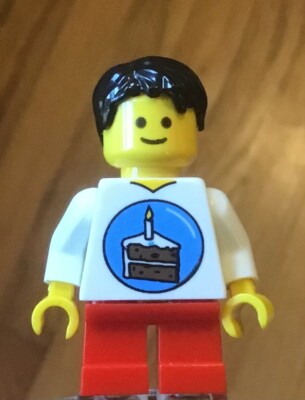 LEGO Little Boy Birthday Cake Party, Black Hair, Short Red Legs | eBay