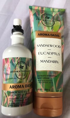 New Bath & Body Works Aromatherapy Sandalwood Euc Mandarin Aroma Oasis 2 Pc Set | eBay