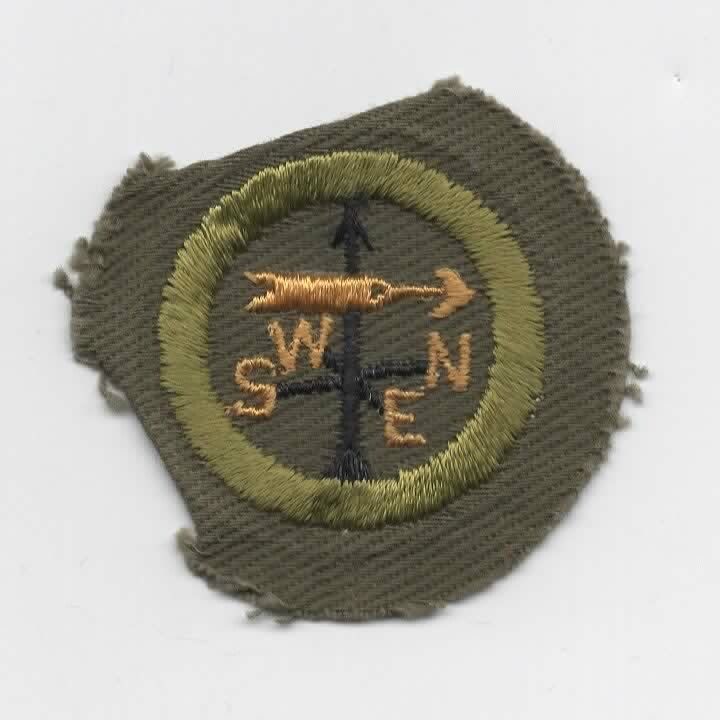 Weather Merit Badge, Type E Khaki Narrow Crimped (1947-60), Mint! | eBay