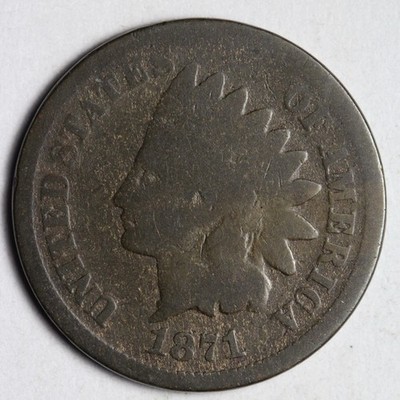 1871 Indian Head Cent Penny VG E165 TWMM | eBay