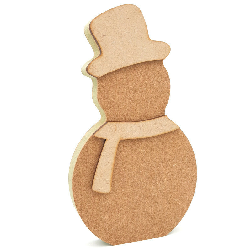 Freestanding 3d snowman shape MDF wood craft blank 18mm Christmas ...