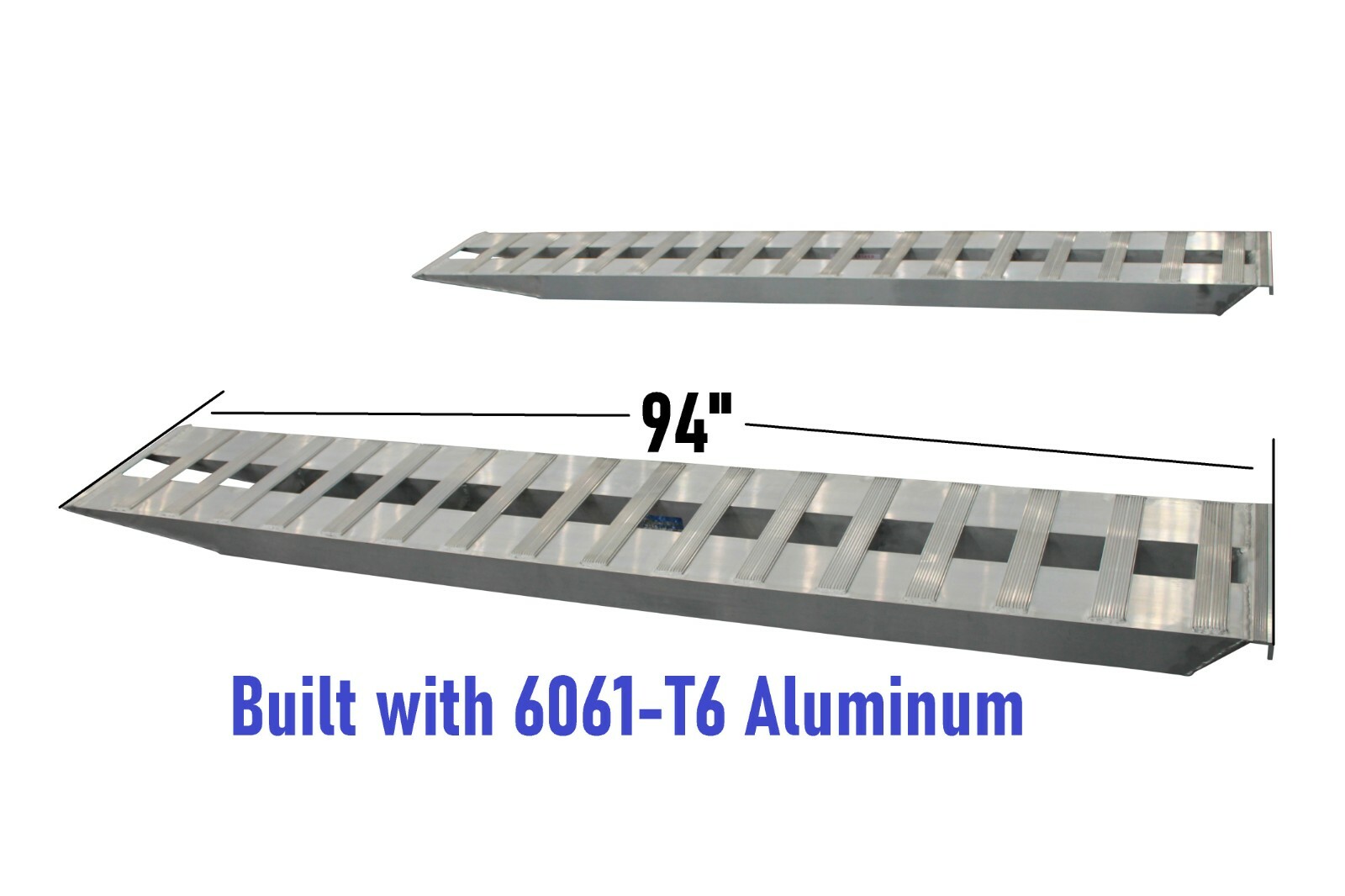94" X 15" 6000 LBS ALUMINUM TRAILER RAMPS 8 Car Auto 96 Hauler Truck ...