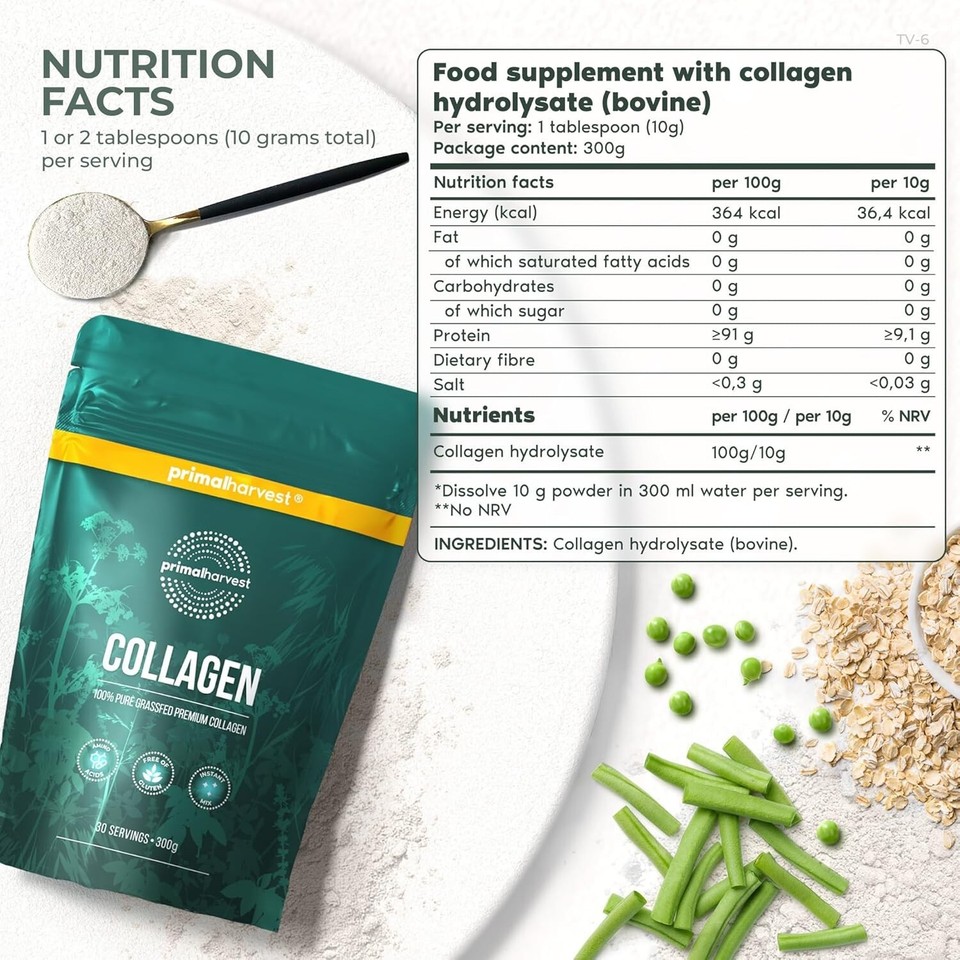 Primal Collagen by Primal Harvest - Powder Supplement with peptides ...