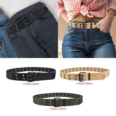Double Eyelets Belt Waistband Punk Belt Casual Webbing Waist Belt ...