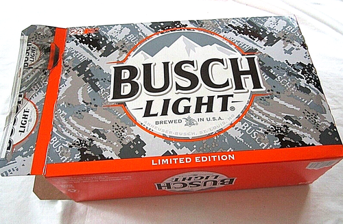 2022 Busch Light Beer Can Limited Edition Military Camo Empty Box Case ...