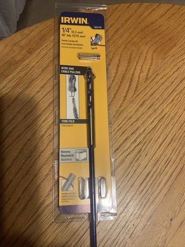 Irwin Flexible Installer Masonry Bit 1/4 " X 48" Wire And Cable Pulling ...