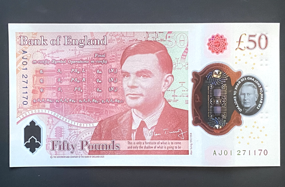 King Charles III £ 50 banknote ( fifty Pound note ) First-Run AJ01 ...