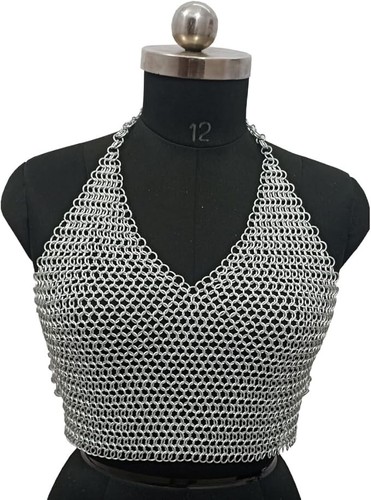 Medieval Roman Knight Chainmail Armor, 18 Gauge Iron Steel, Lorica ...