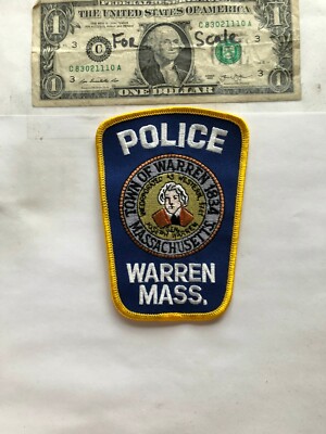Warren Massachusetts Police Patch Un-sewn great condition | eBay