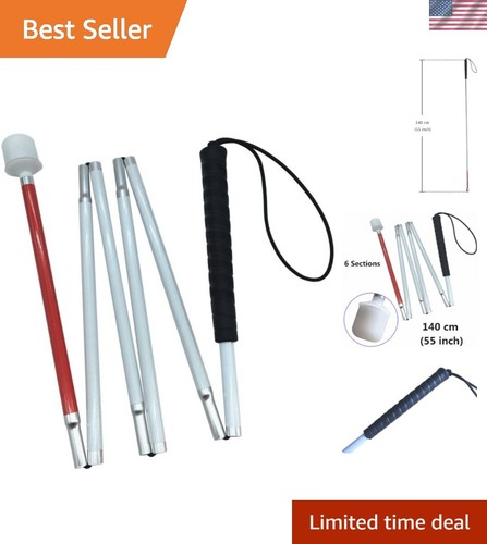 Aluminum Mobility Folding White Cane for Vision Impaired and Blind ...