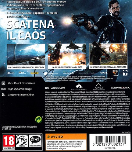 Just Cause 4 Xbox One Square Enix | eBay