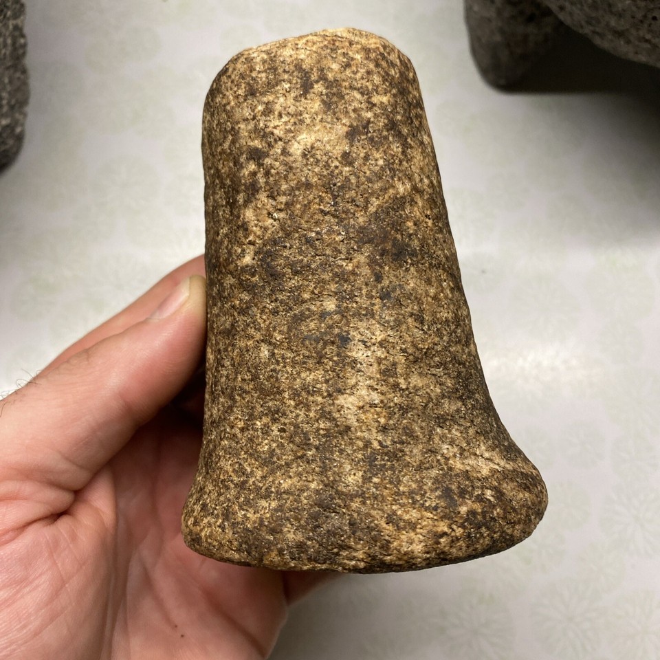 MLC s4720 4 1/4 Flared Bottom Hardstone Bell Pestle Grinding Stone Ohio ...