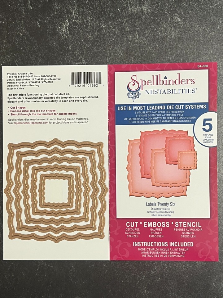 Spellbinders Nestabilities Dies-Gently Used-Metal Dies-Spellbinders ...