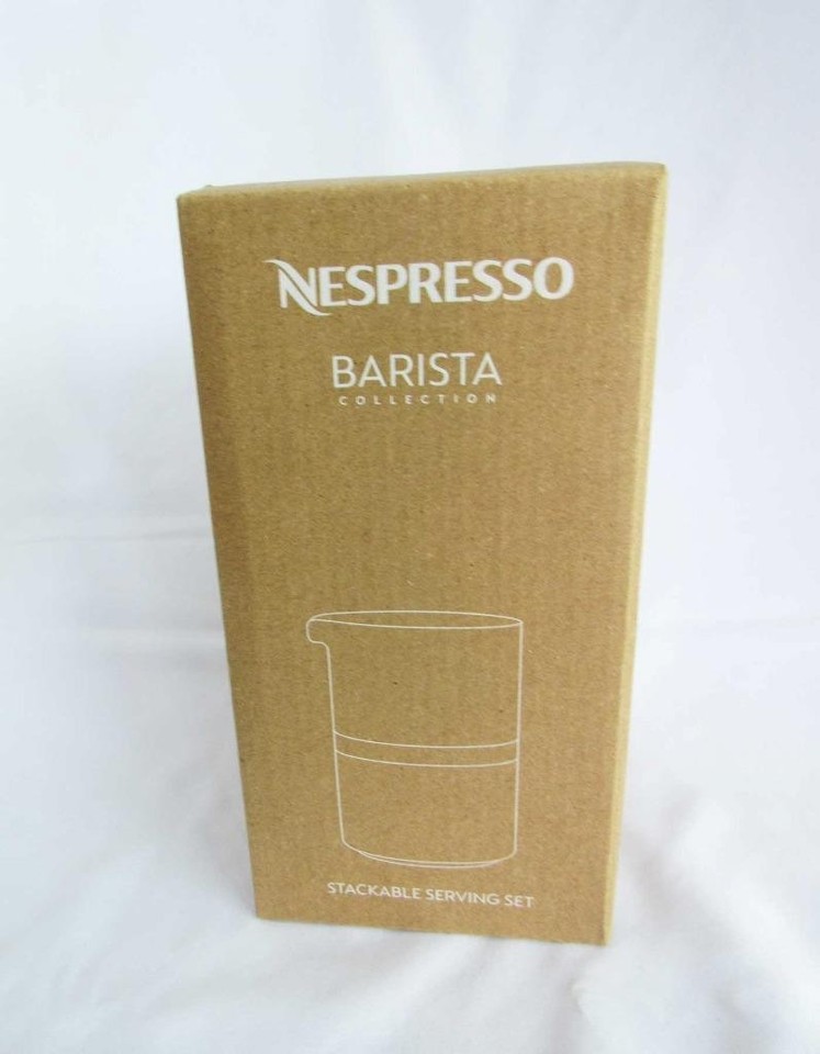 NEW Nespresso Stackable Serving Set ~ in Box, Barista Collection FREE ...