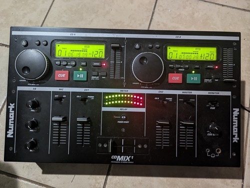NUMARK CD MIX- 1 Professional Dual CD Mixing Console Tested Works No ...