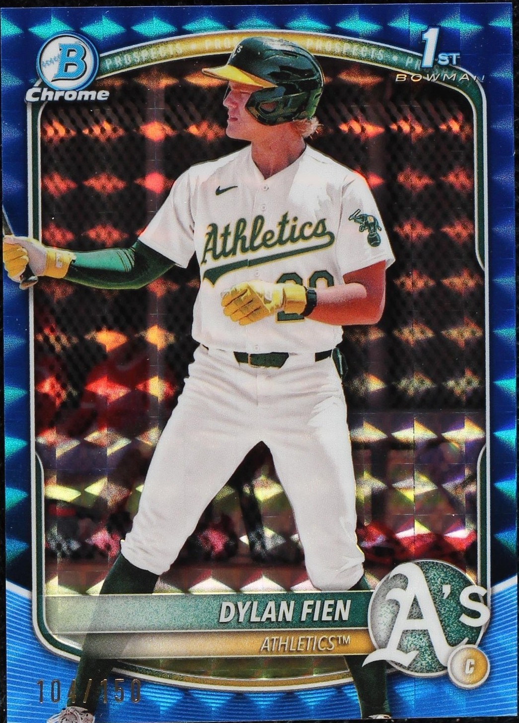 2025 Bowman - Chrome Prospects Dylan Fien #BCP-47 Blue Geometric ...