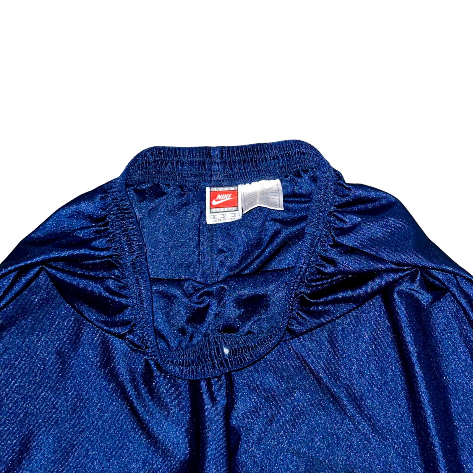 Nike Vintage Rare Basketball Dazzle Shorts Silky Smooth Navy Blue Shiny ...