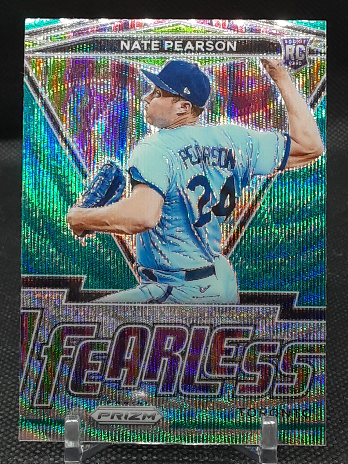 NATE PEARSON 2021 PRIZM FEARLESS LIGHT BLUE WAVE ROOKIE BLUE JAYS S6 | eBay