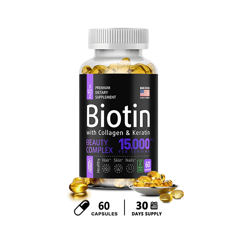 High Dose Biotin 15000 Mg + Collagen + Keratin For Skin, Hair, Nails | eBay