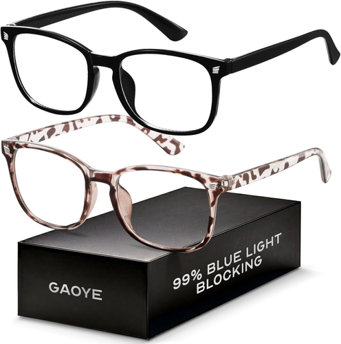 Blue Light Blocking Glasses - Fashion Square Fake Eyeglasses, anti UV ...