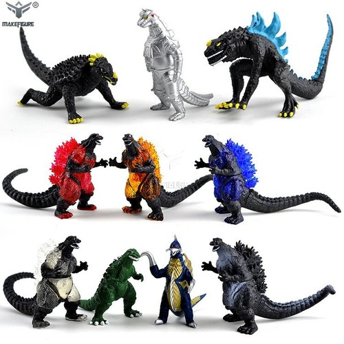 Godzilla Figures Set of 10 about 2 1/2 inches tall US Seller! Free Ship ...