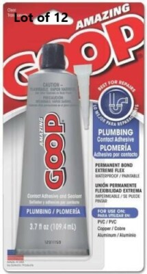 GOOP 150011 Plumbing Adhesive And Sealant 3.7 Oz Clear (Lot of 12) | eBay