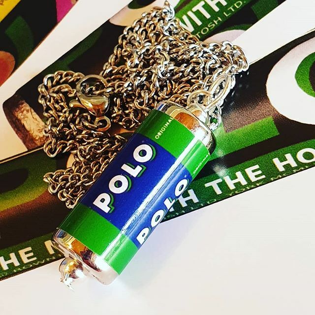 HANDMADE Cool POLOS NECKLACE miniature food POLO MINTS retro PEPPERMINT ...