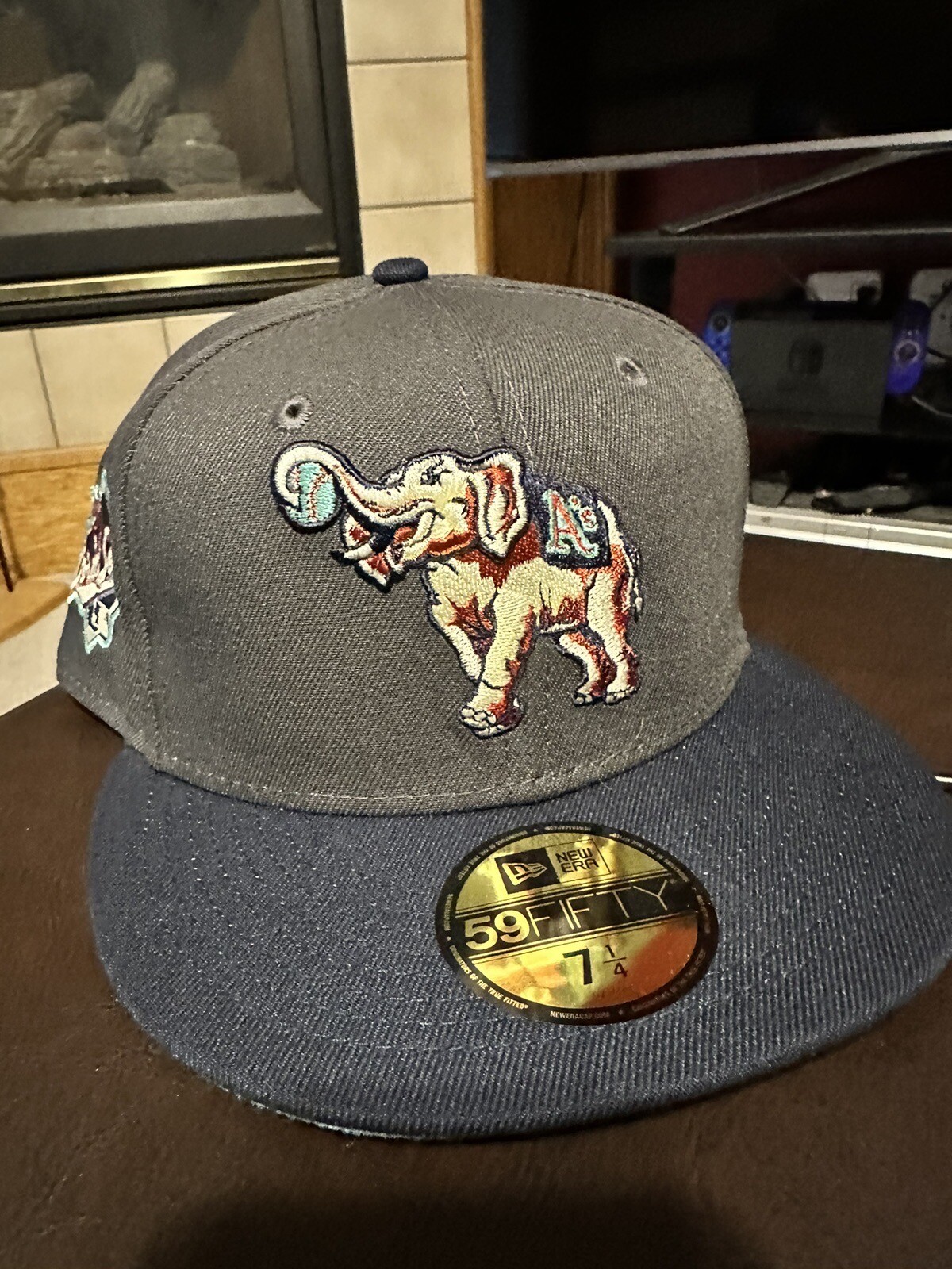 New Era 59Fifty Lids Hat Drop HD Exclusive 7 1/4 Sea Fog Oakland ...