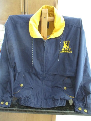 United States Naval Academy Gear Size XL Full Zip Jacket Blue Yellow | eBay