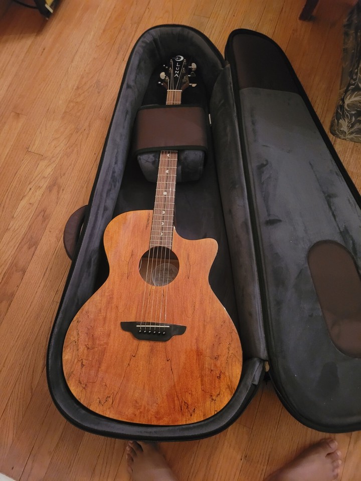 Luna Gypsy Exotic Spalt Maple Acoustic ELECTRIC Guitar | eBay