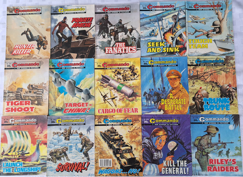 15 Classic Commando War Comics - 1988 "Private Apache" NICE COPIES ...