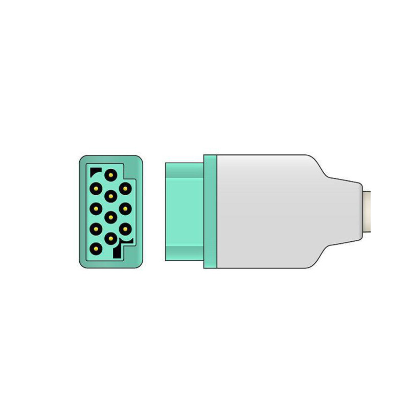 Compatible GE Marquette 2021141-001 5 Leads 11pins ECG Cable AHA Clip ...