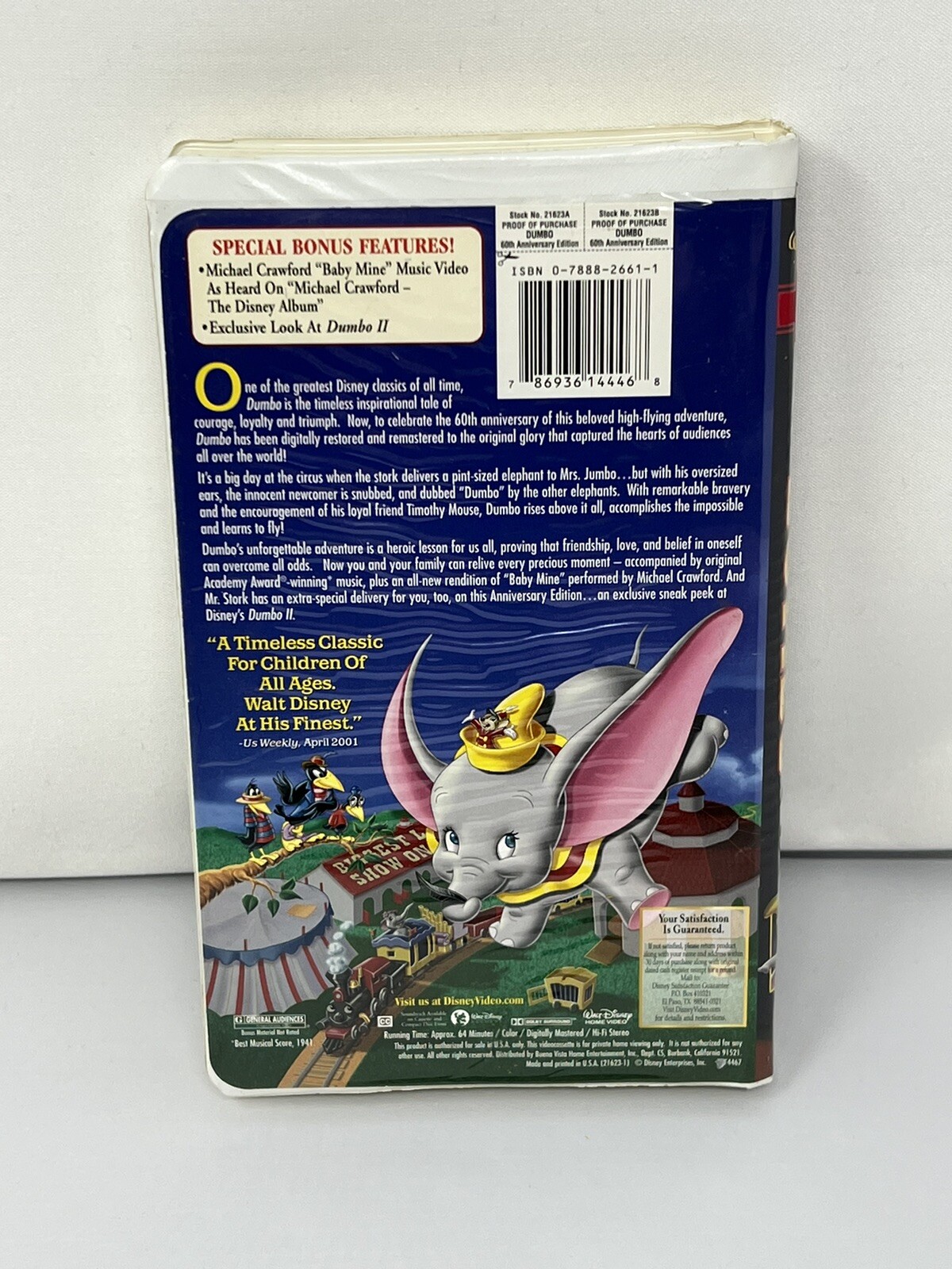 Walt Disney’s Dumbo 60th Anniversary Edition VHS clamshell case TESTED ...