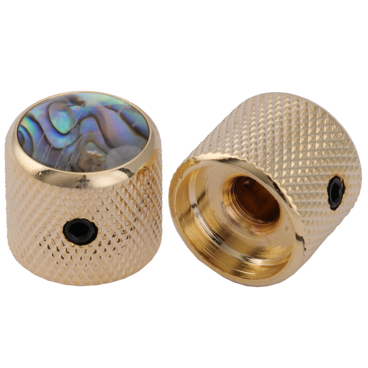 Musiclily Pro 2Pcs Gold 6mm Steel Abalone Top Dome Knobs Set For Tele Guitar PB | eBay