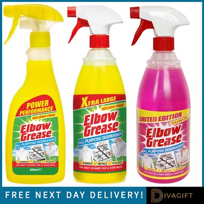 ELBOW GREASE DEGREASER SPRAY ALL PURPOSE EXTRA VALUE KITCHEN HOUSEHOLD ...