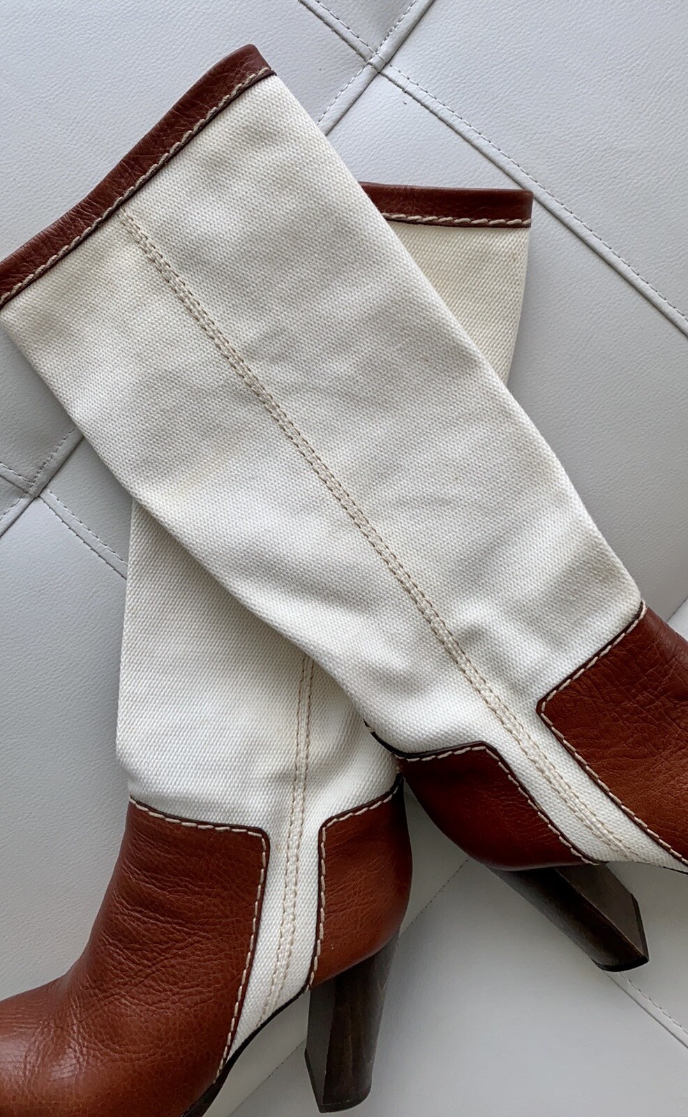 CHLOE FABULOUS BOOTS, COMBINATION OF LEATHER AND LINI… - Gem