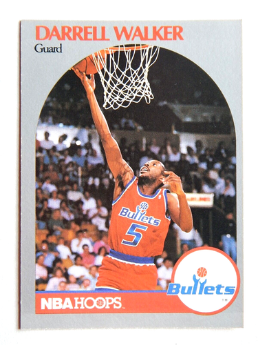 Darrell Walker #303 NBA Hoops 1990 Basketball Card (Washington Bullets ...