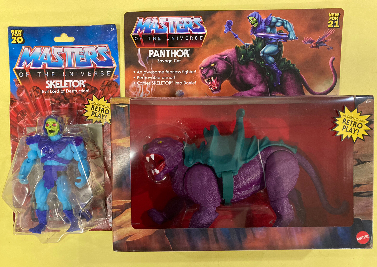 He-Man MOTU RETRO PLAY Skeletor And Panthor Bundle Masters Of The ...