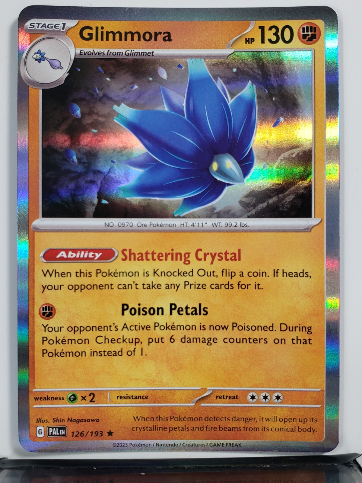 HOLO Glimmora 126/193 NM / M - Paldea Evolved Scarlet Violet Pokemon ...