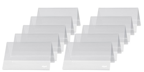 SIGEL TA136 Sign Holder, tent form, for 10 x 6 cm, double-sided ...