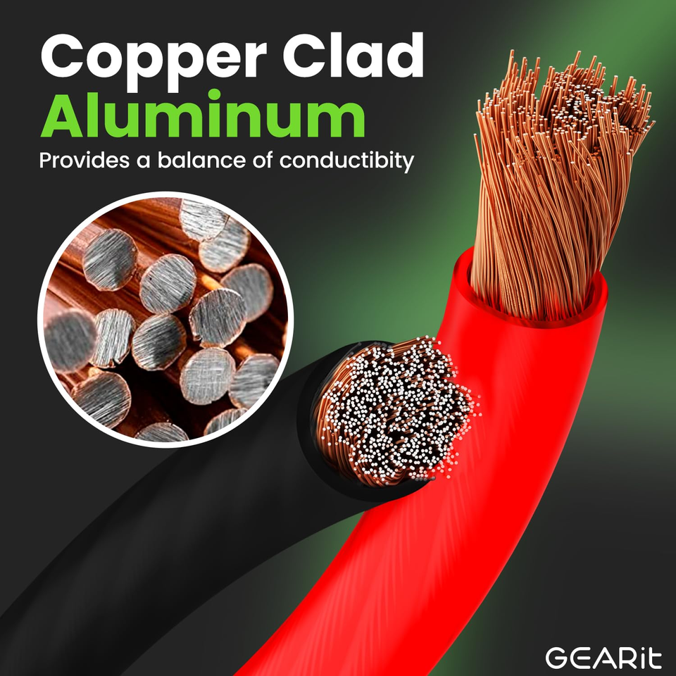 14 Gauge Wire (100Ft Each - Black/Red) Copper Clad Aluminum CCA ...