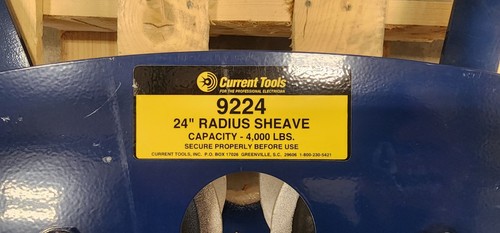 24" radius sheave 9224 by Current Tools - Used | eBay