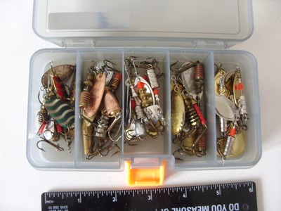 Joblot fishing tackle, Savage Gear box + Mepps & type spinners lures ...