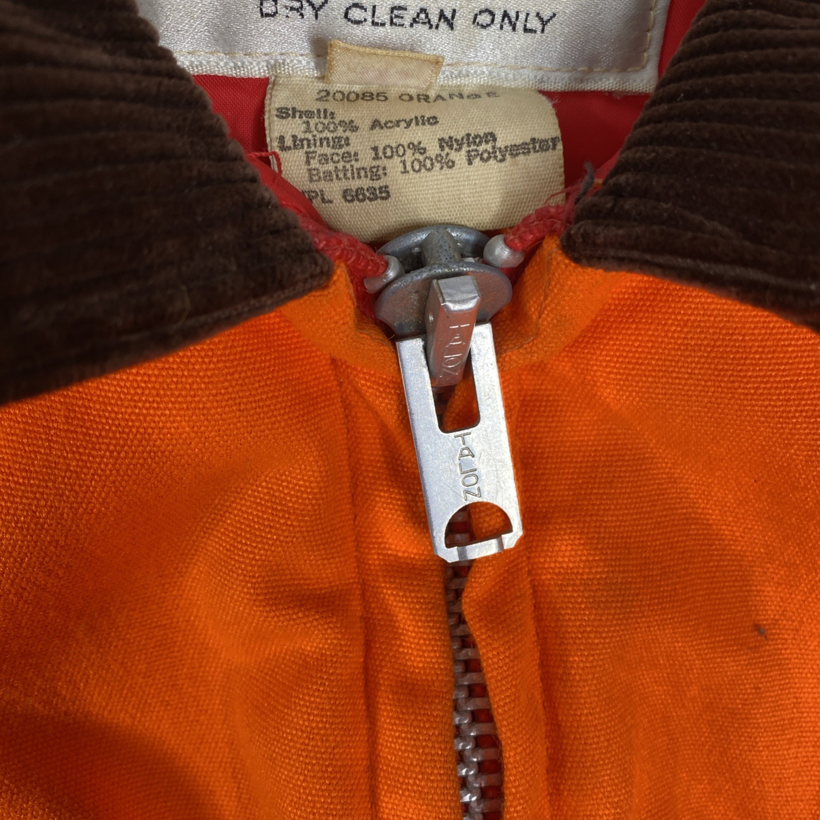 Vintage Woolrich Mens Sz XL Blaze Orange Hunting Jacket Coat Corduroy ...