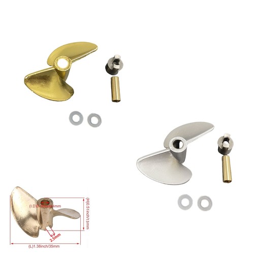 RC Boat 2 blade Metal propeller 0313 prop Hole Inner Diameter 4mm ...