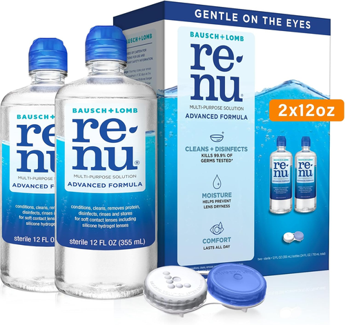 Renu Contact Lens Solution Advanced Formula Multipurpose Lens Cleaner ...