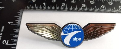 ALPA Pilots Wings Badge Plastic Pinback | eBay
