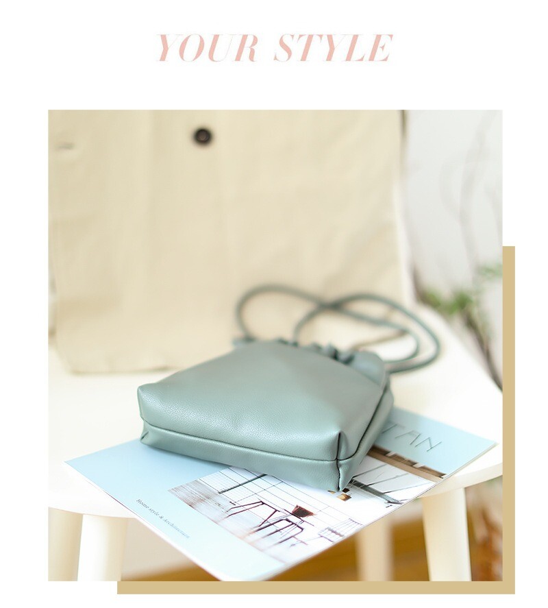 AU Women Mobile Phone Bucket Bag PU Leather Crossbody Mini Purse Wallet ...